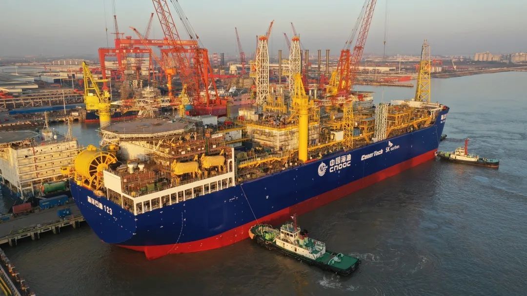 向海图强|我国自主设计建造“海洋石油123”FPSO出坞_北京时间